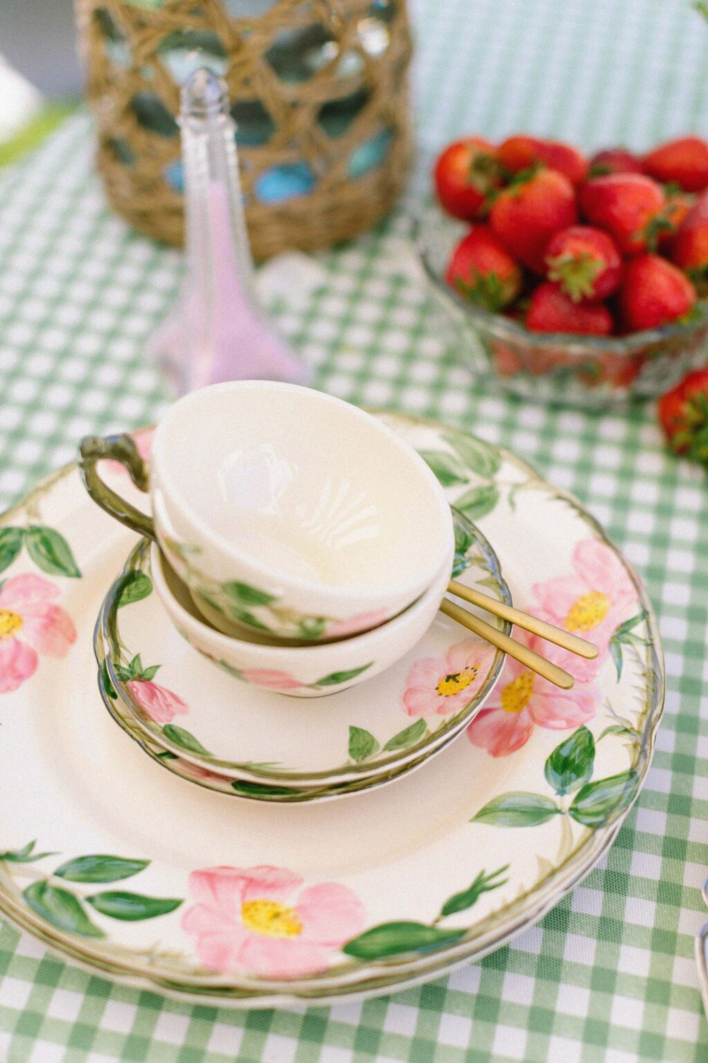 Tea Time with Vintage Desert Rose Dinnerware - Diana Elizabeth
