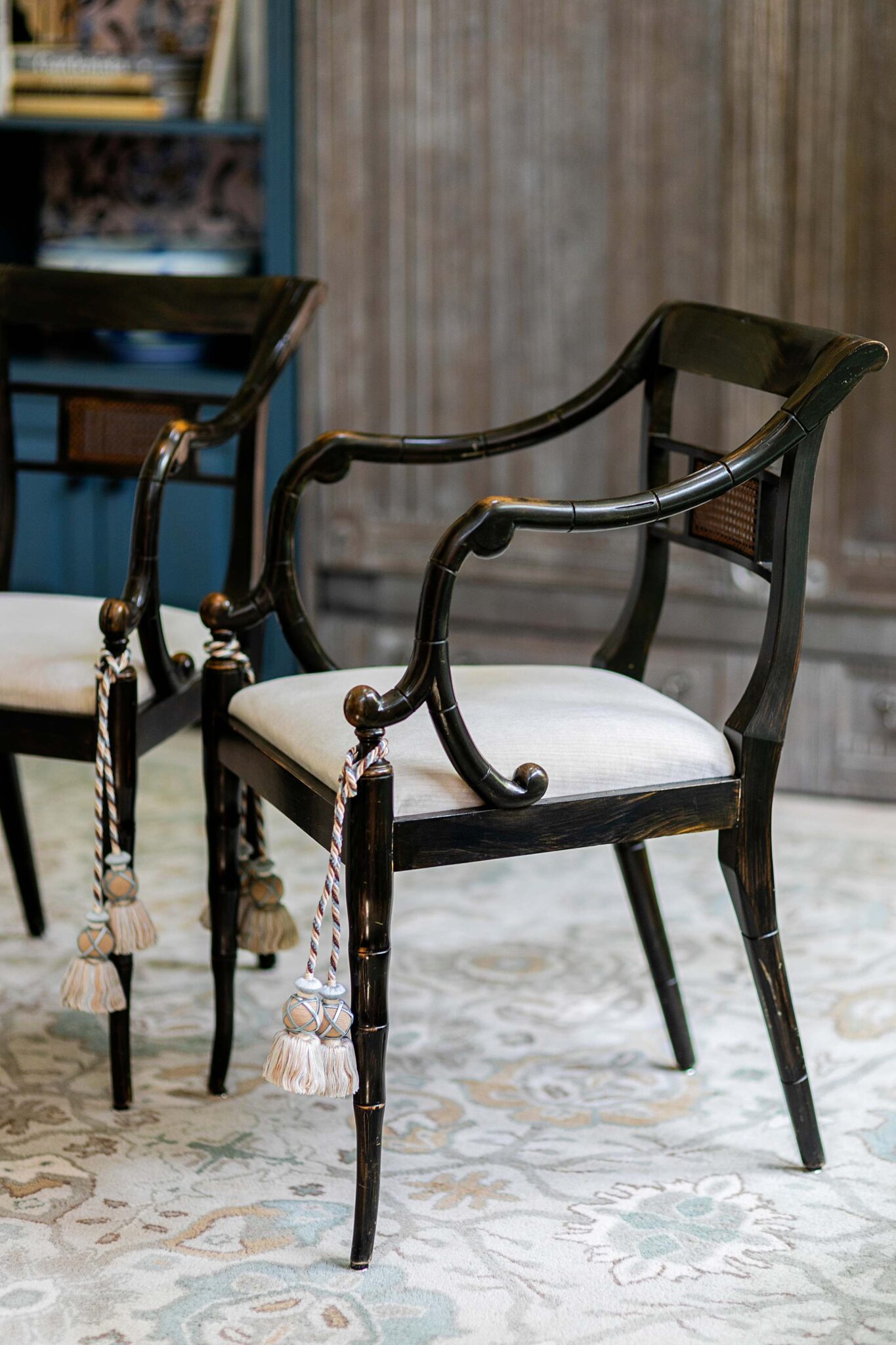 Upholstered tassel chairs - Diana Elizabeth